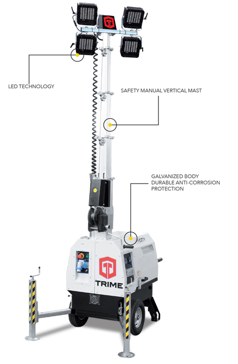 X-City 4x160W LED 5.5m - Engine Powered - Products - Trime UK